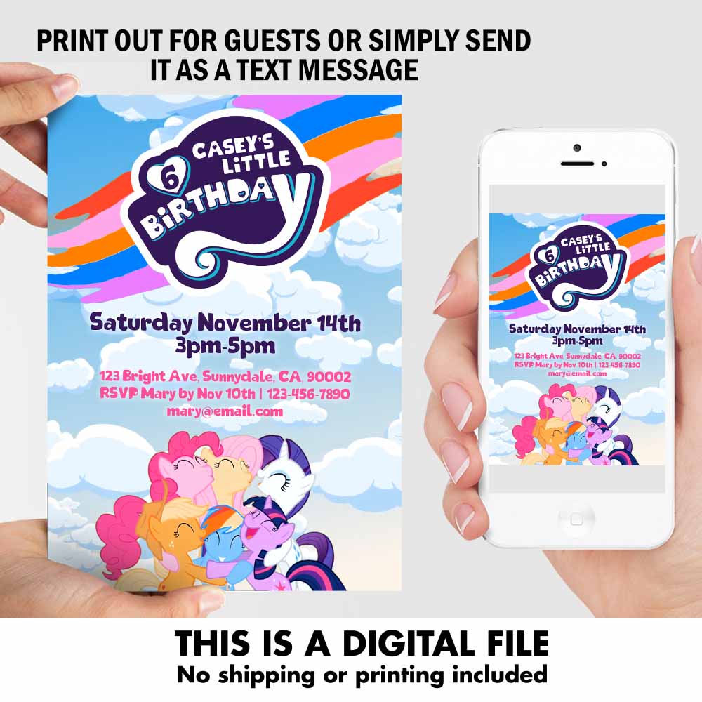 My Little Pony Printable Party Invitations